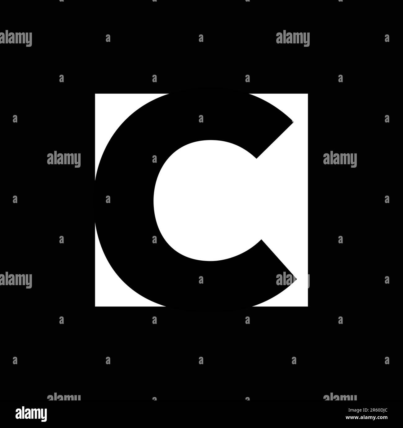Two circles composed of the letter 'C' arranged in a symmetrical ...
