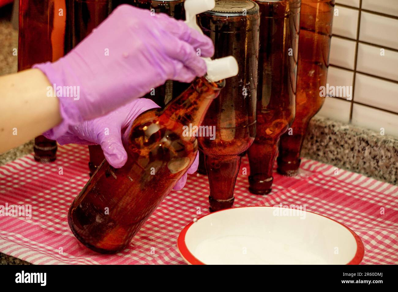 Brewing home beer process at home in the kitchen Stock Photo - Alamy