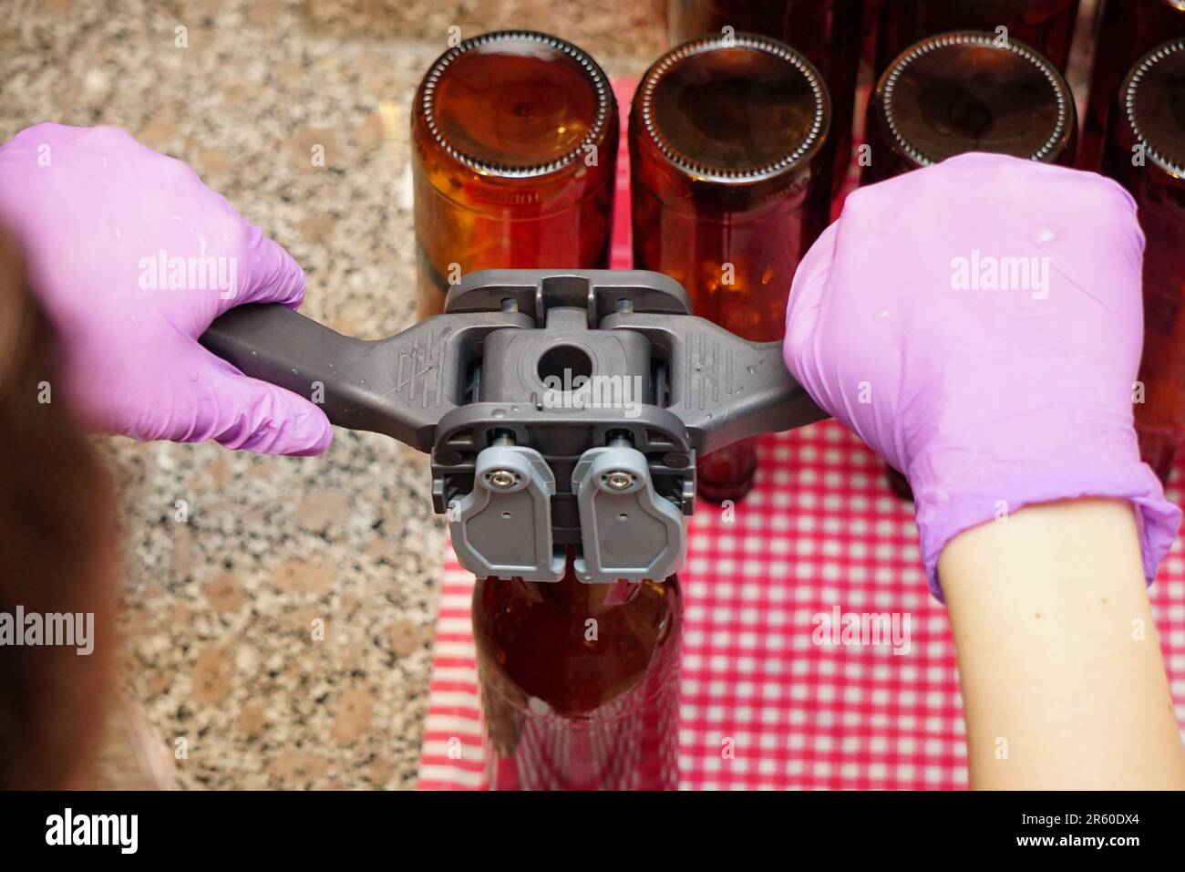 Brewing home beer process at home in the kitchen Stock Photo - Alamy