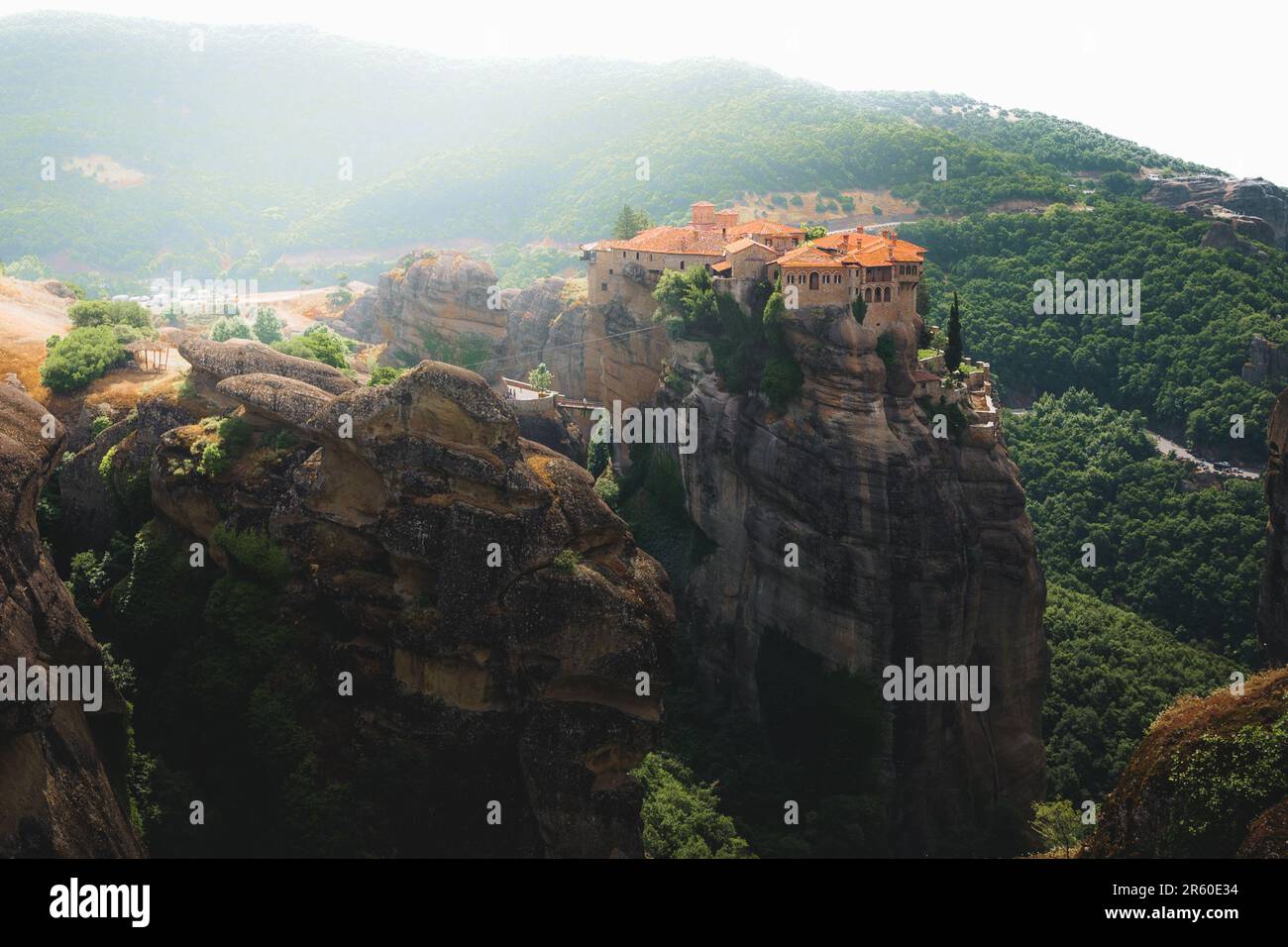 The Meteora is a rock formation in central Greece hosting one of the ...