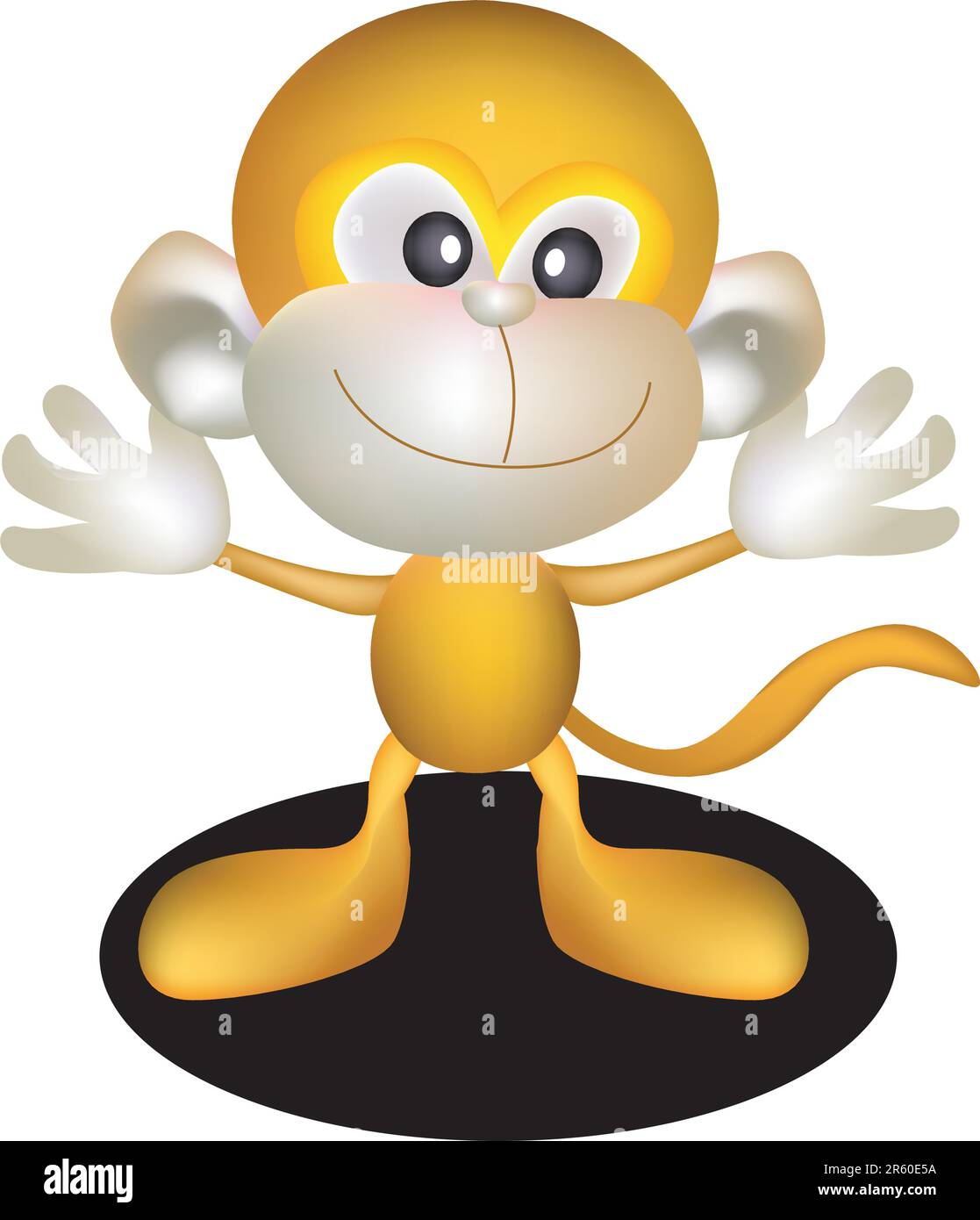 vector illustration for a monkey open its arm Stock Vector Image & Art ...