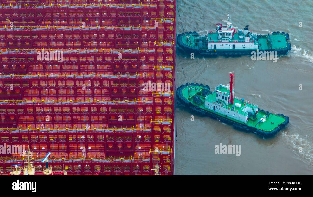 SUZHOU, CHINA - JUNE 6, 2023 - MSC MARIELLA, the world's largest newly ...