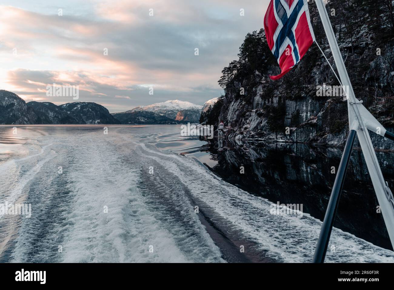 Visit of the Norwegian fjords by boat Stock Photo - Alamy