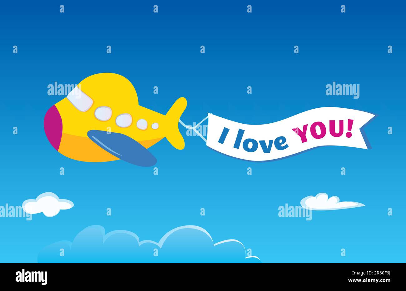 Vector airplane. Write your own text into banner! Stock Vector Image ...