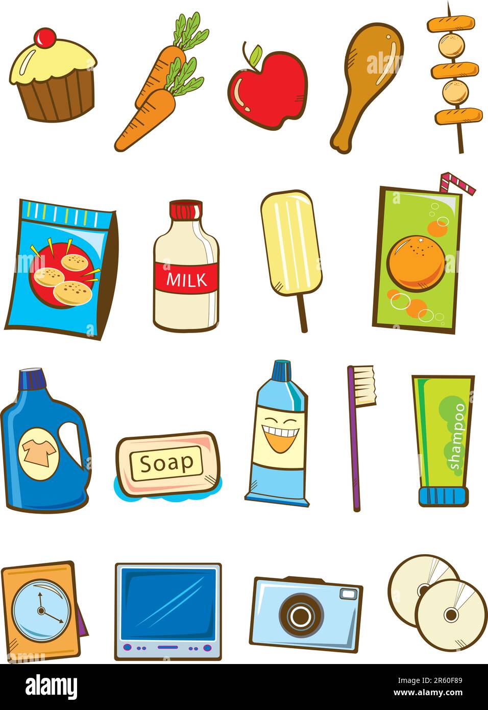 Supermarket fast moving consumer goods Stock Vector Image & Art - Alamy