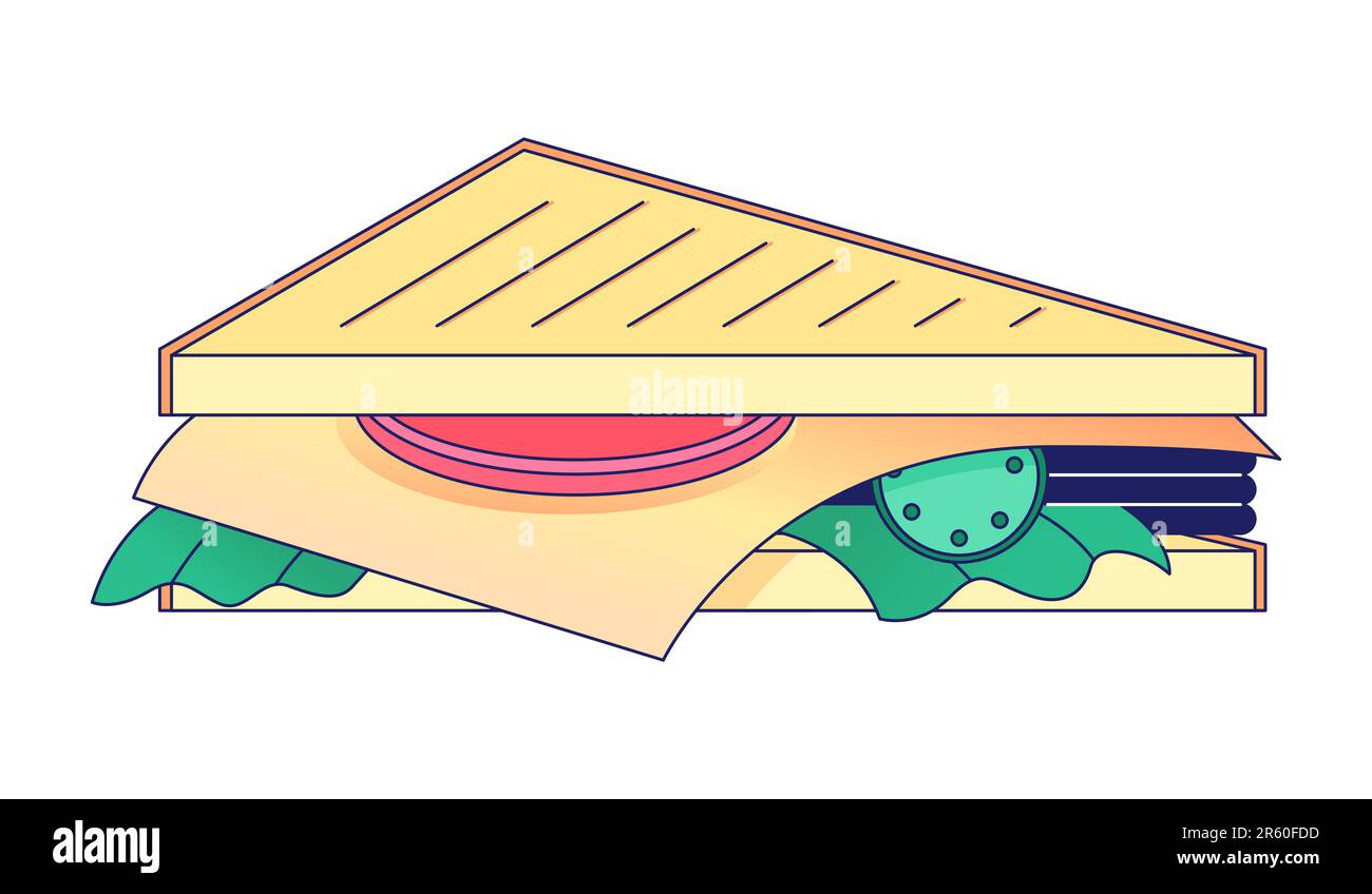 Cartoon flat style toast Cut Out Stock Images & Pictures - Alamy