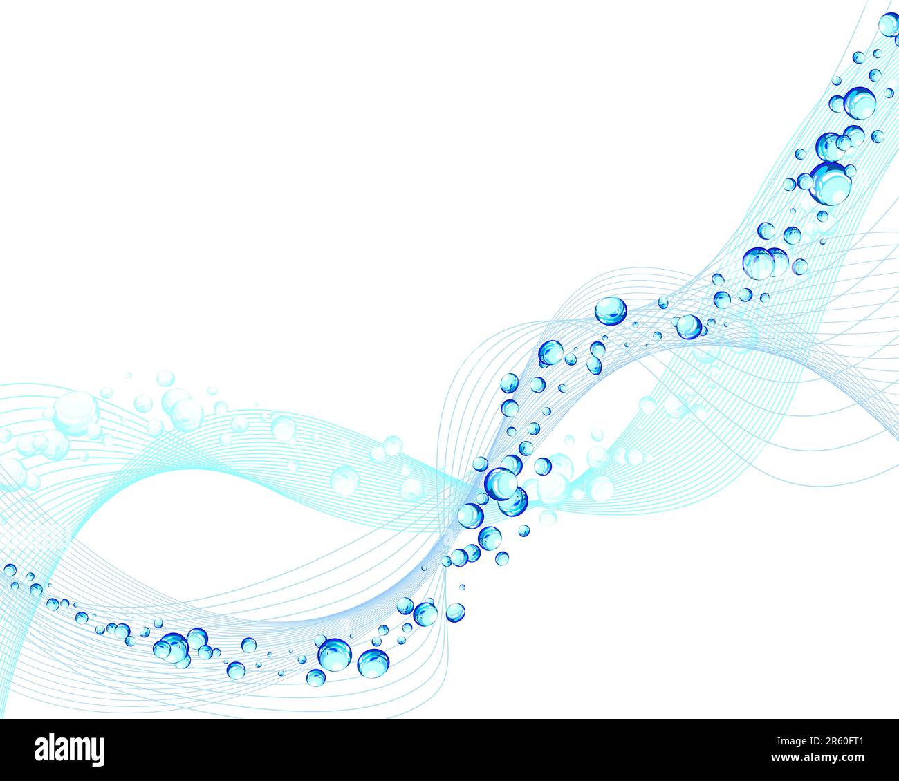 Abstract water vector background with bubbles of air Stock Vector Image ...
