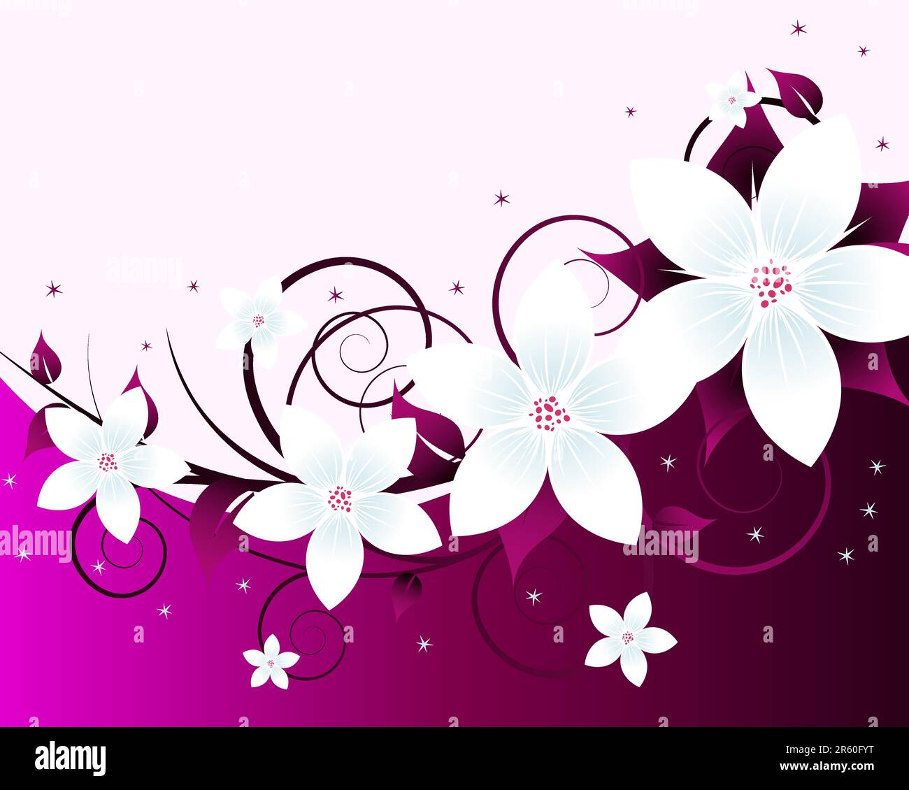 Floral background for design use. Vector illustration Stock Vector ...