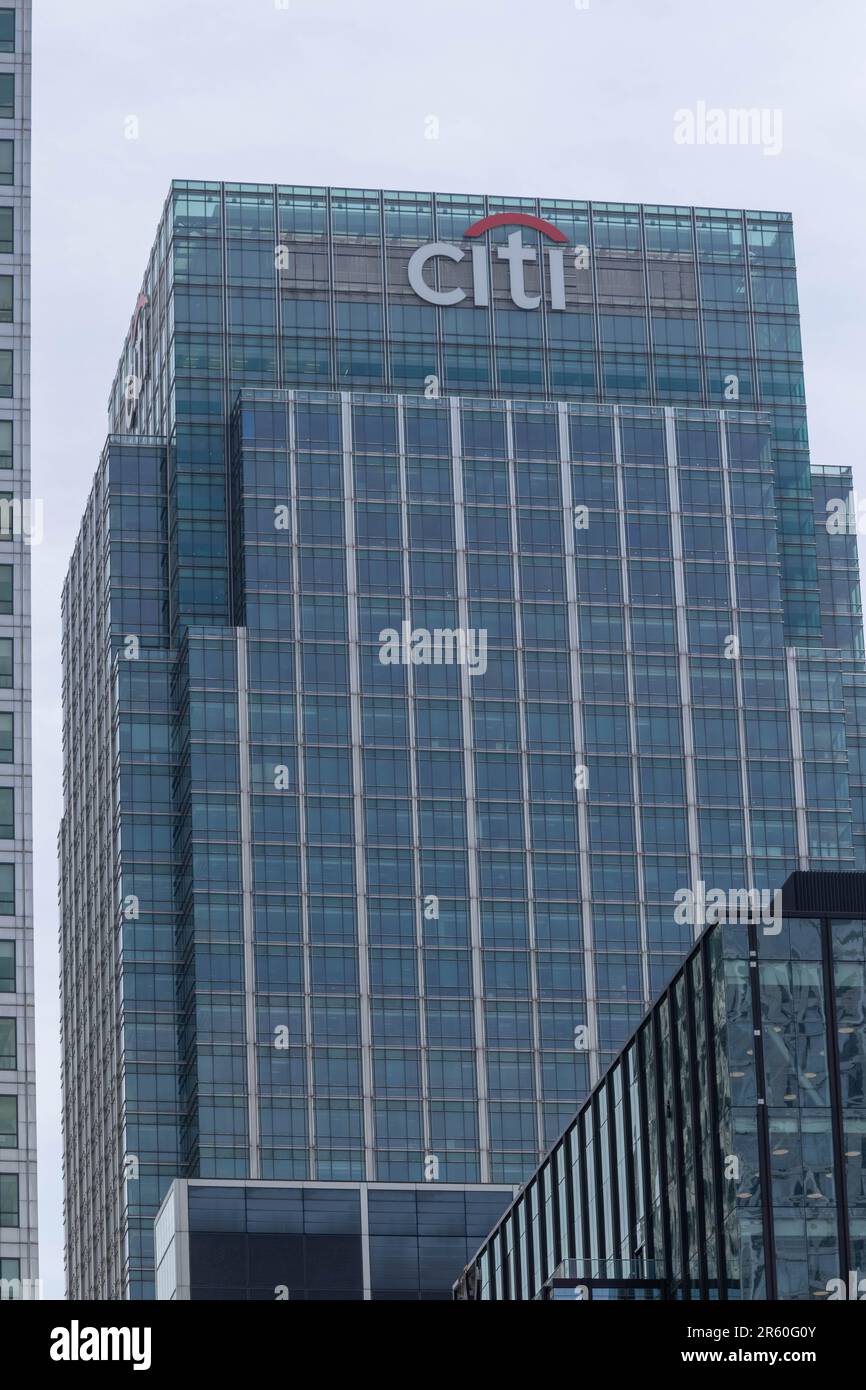London, United Kingdom, May 28th 20203:- A view of the CITI bank ...