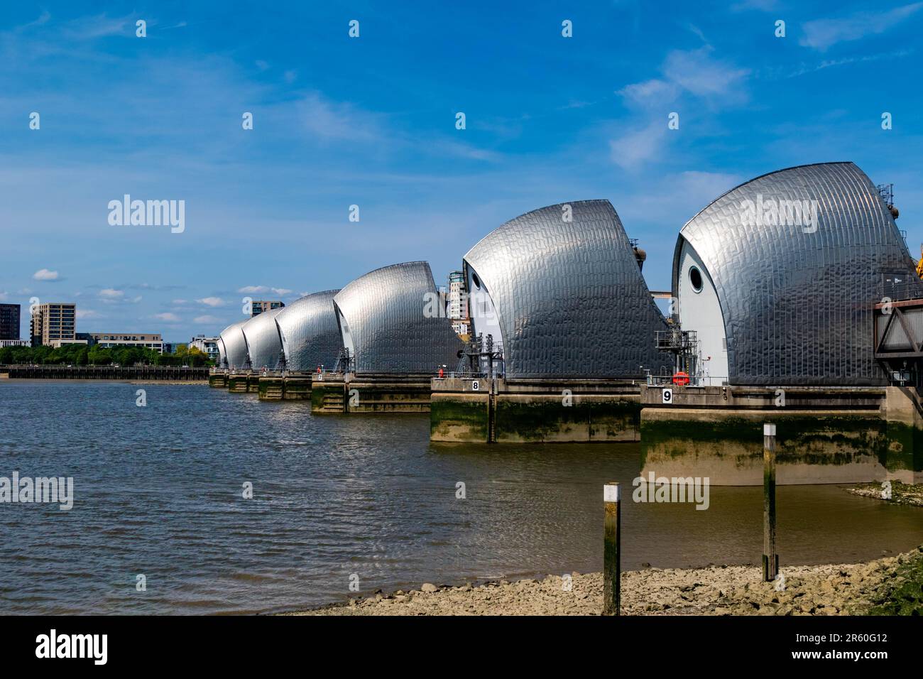 London, United Kingdom, May 28th 20203:- A view of the Thames Flood ...