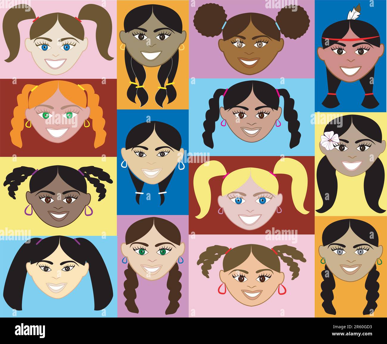 Black men and white girls Stock Vector Images - Alamy