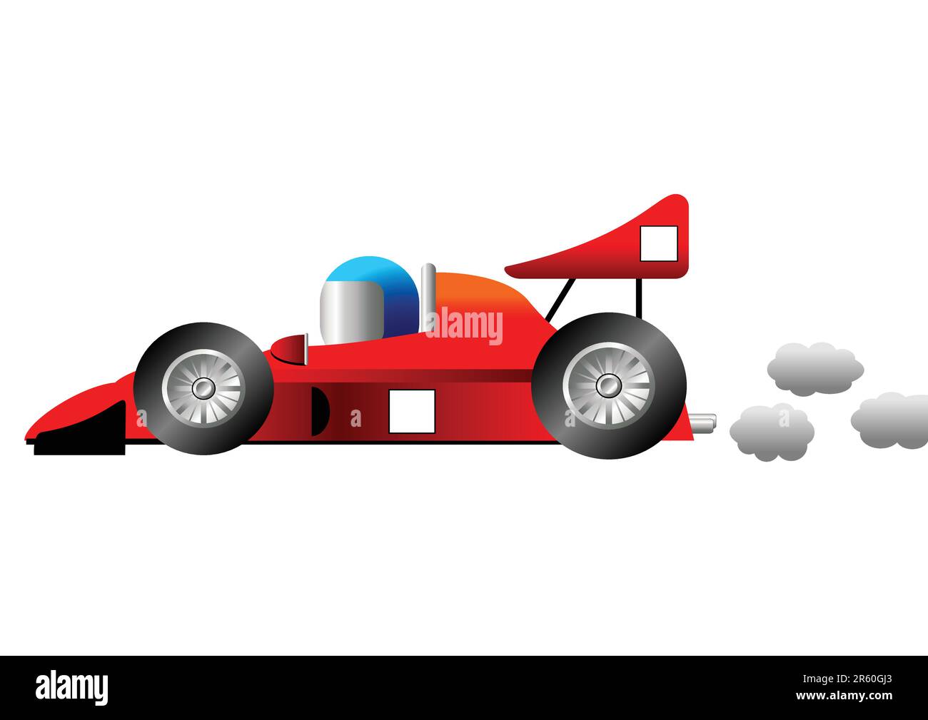 Funny race car isolated over white background Stock Vector Image & Art ...