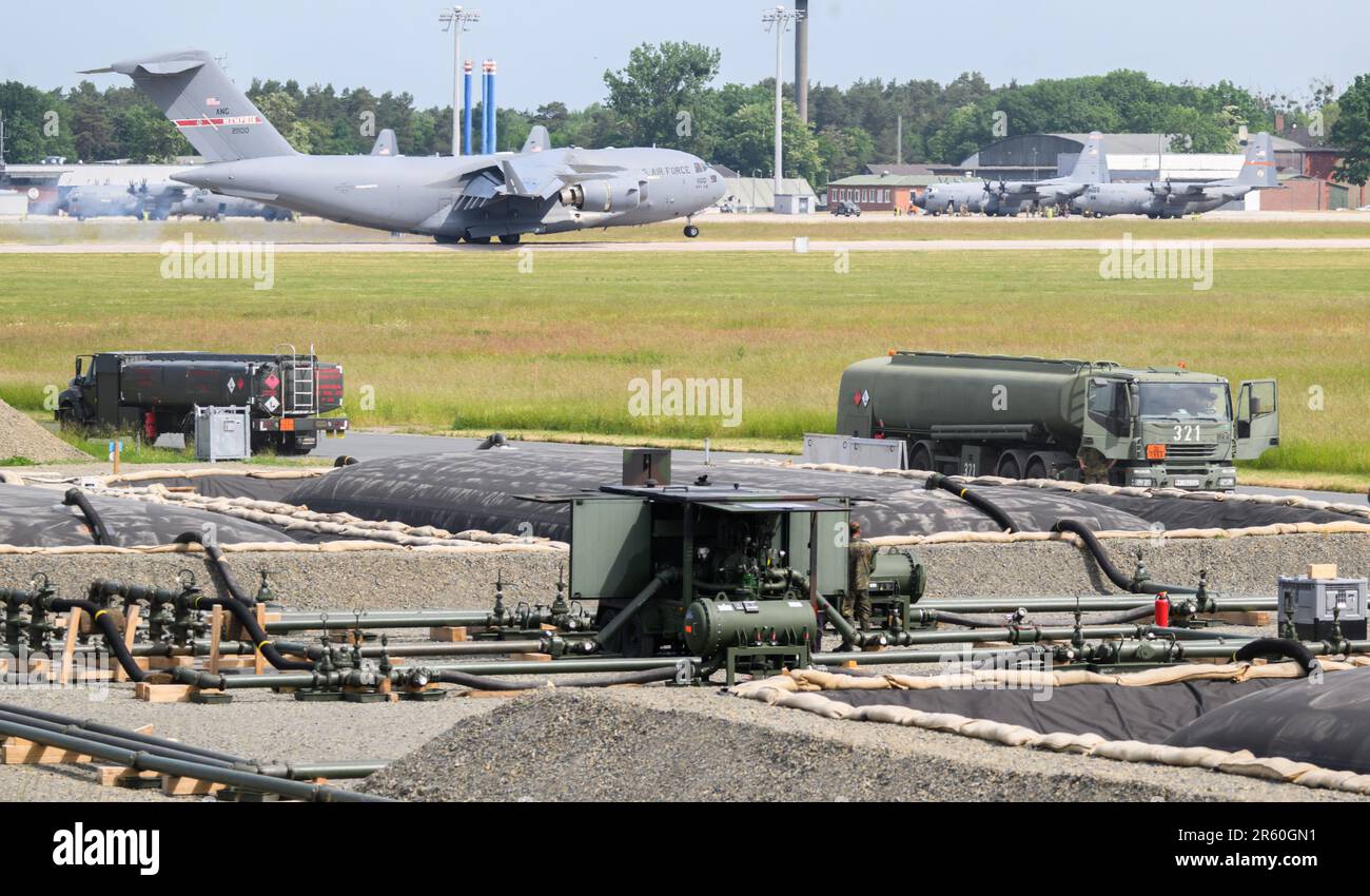 06 June 2023, Lower Saxony, Wunstorf: A United States Air Force (USAF ...
