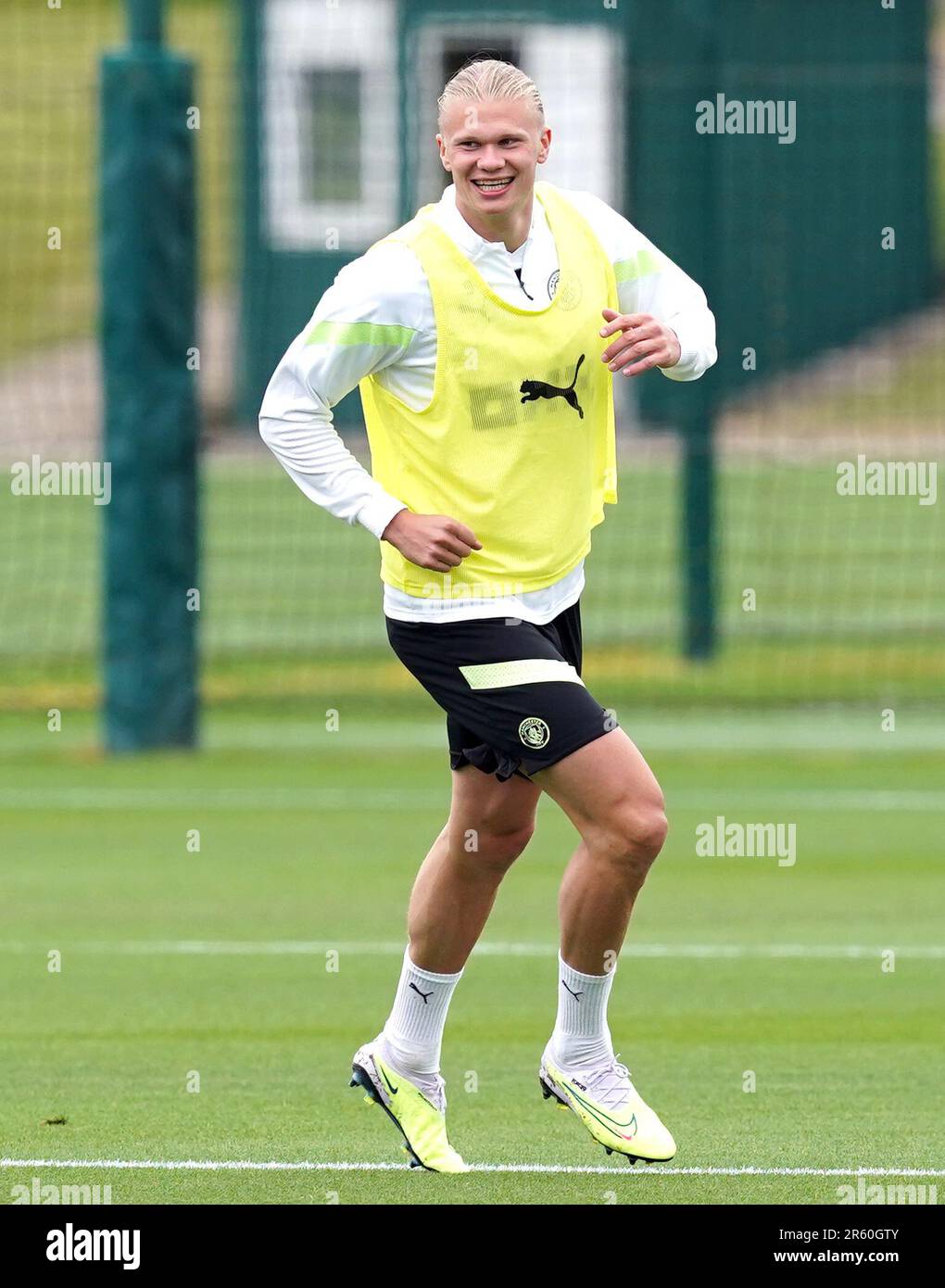Manchester City's Erling Haaland during a training session at the City ...