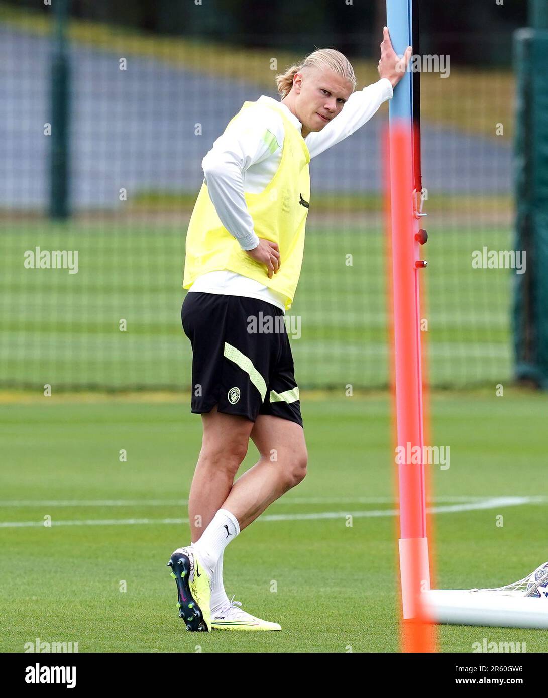 Manchester City's Erling Haaland during a training session at the City ...