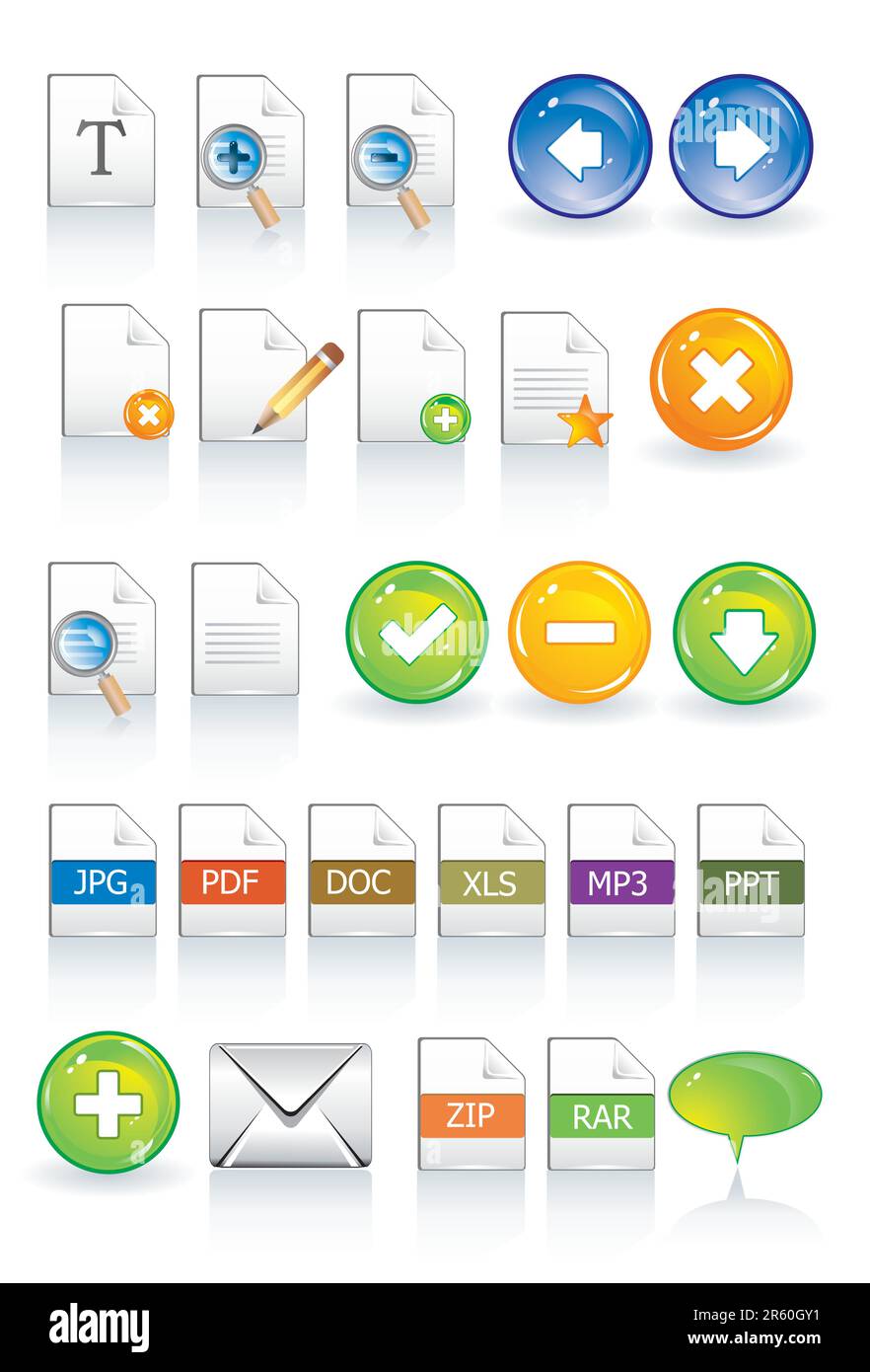 Documents icons Stock Vector Images - Alamy