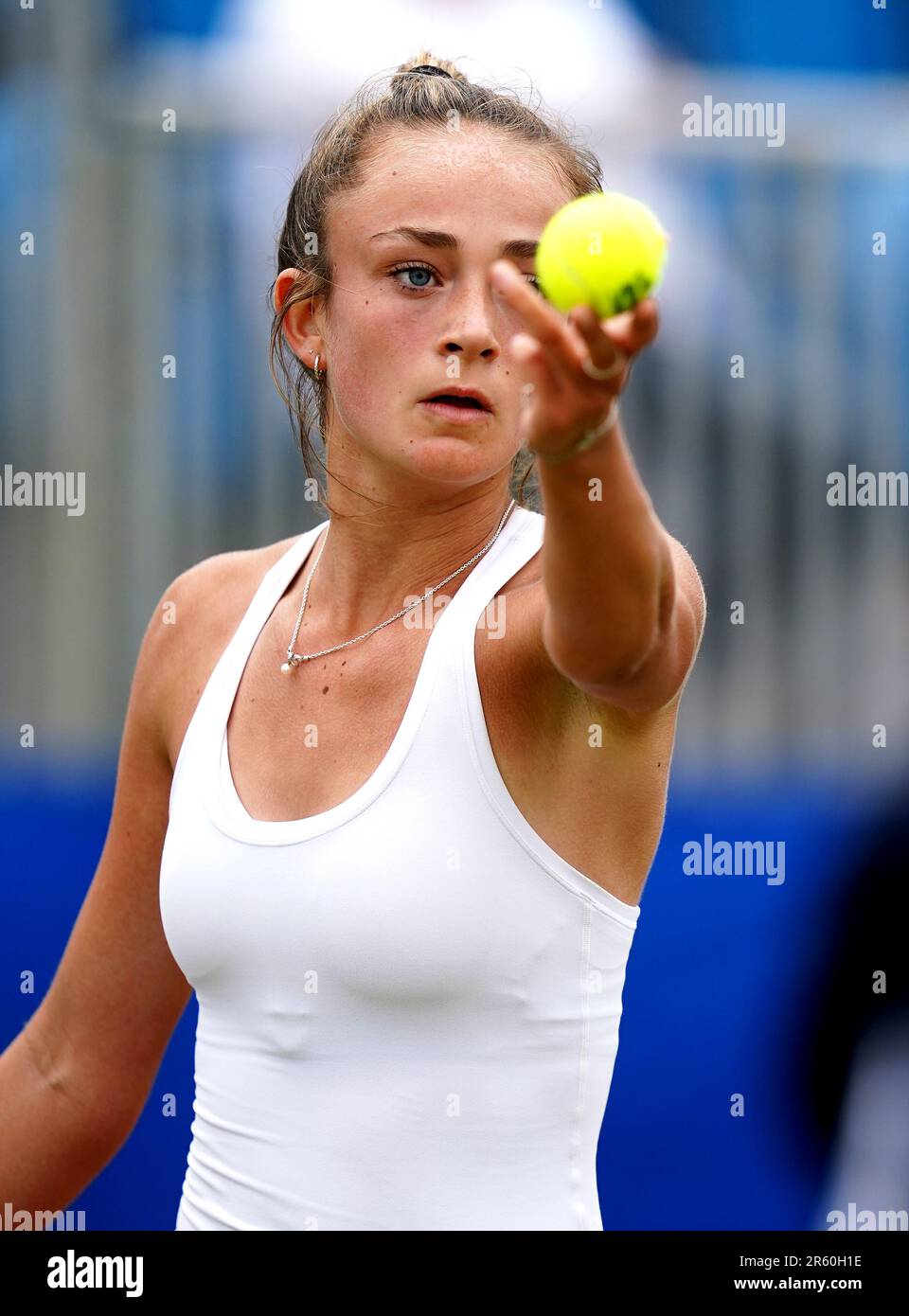 Great Britain's Isabelle Lacy in action during the Women's Singles 1st ...