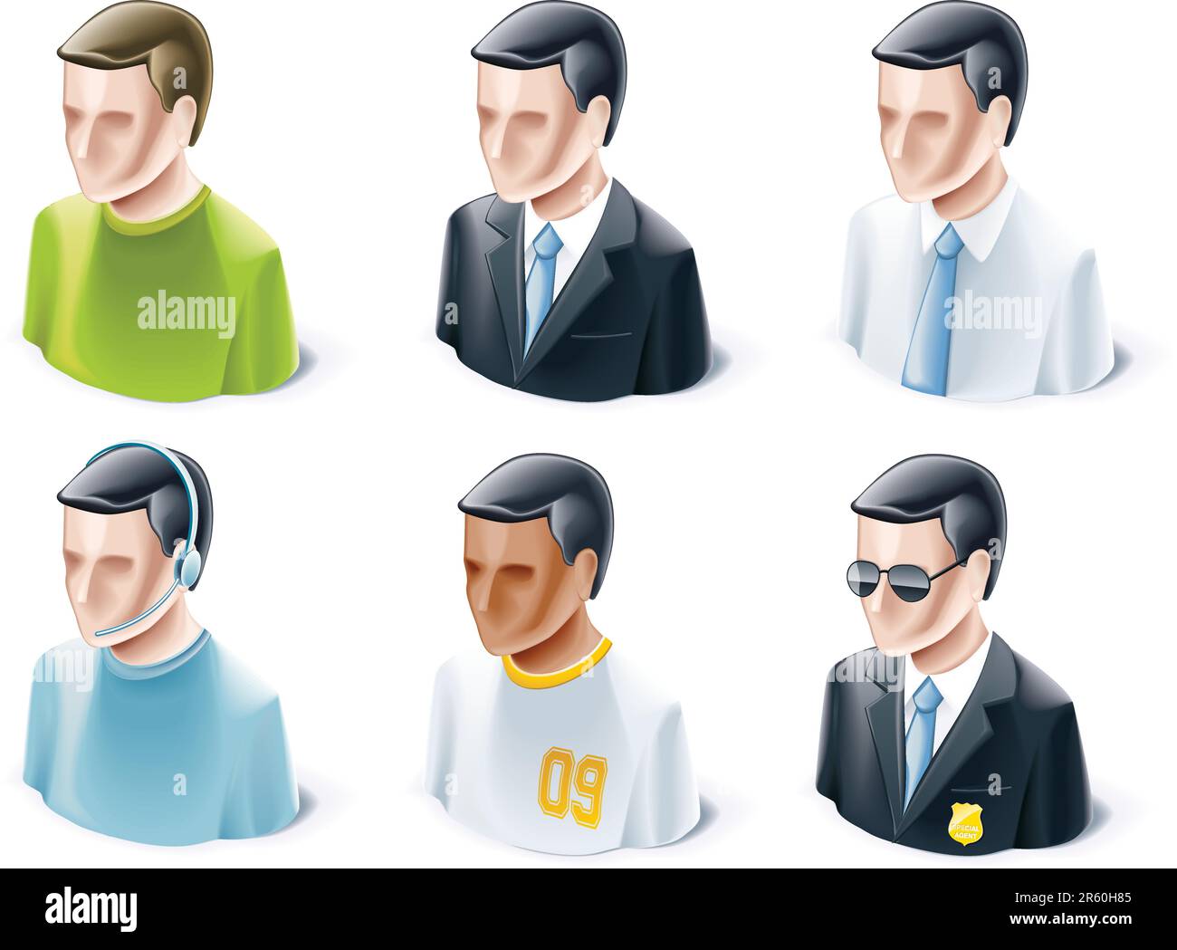 Set of detailed icons representing peoples Stock Vector Image & Art - Alamy