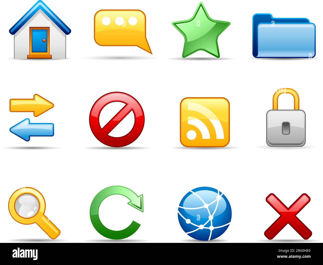 Set of icons on an internet theme Stock Vector Image & Art - Alamy
