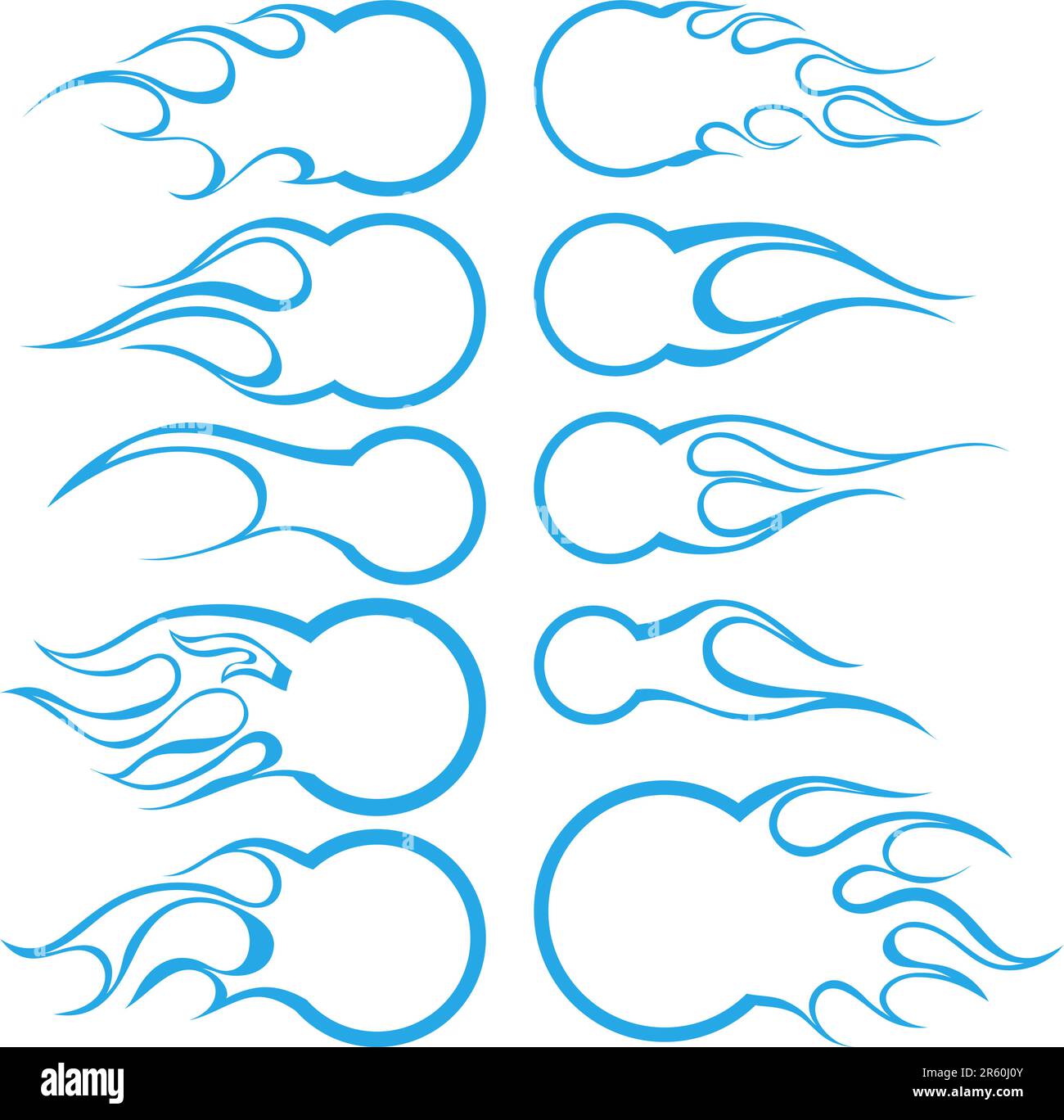 Set of different fireballs patterns for design use Stock Vector Image ...