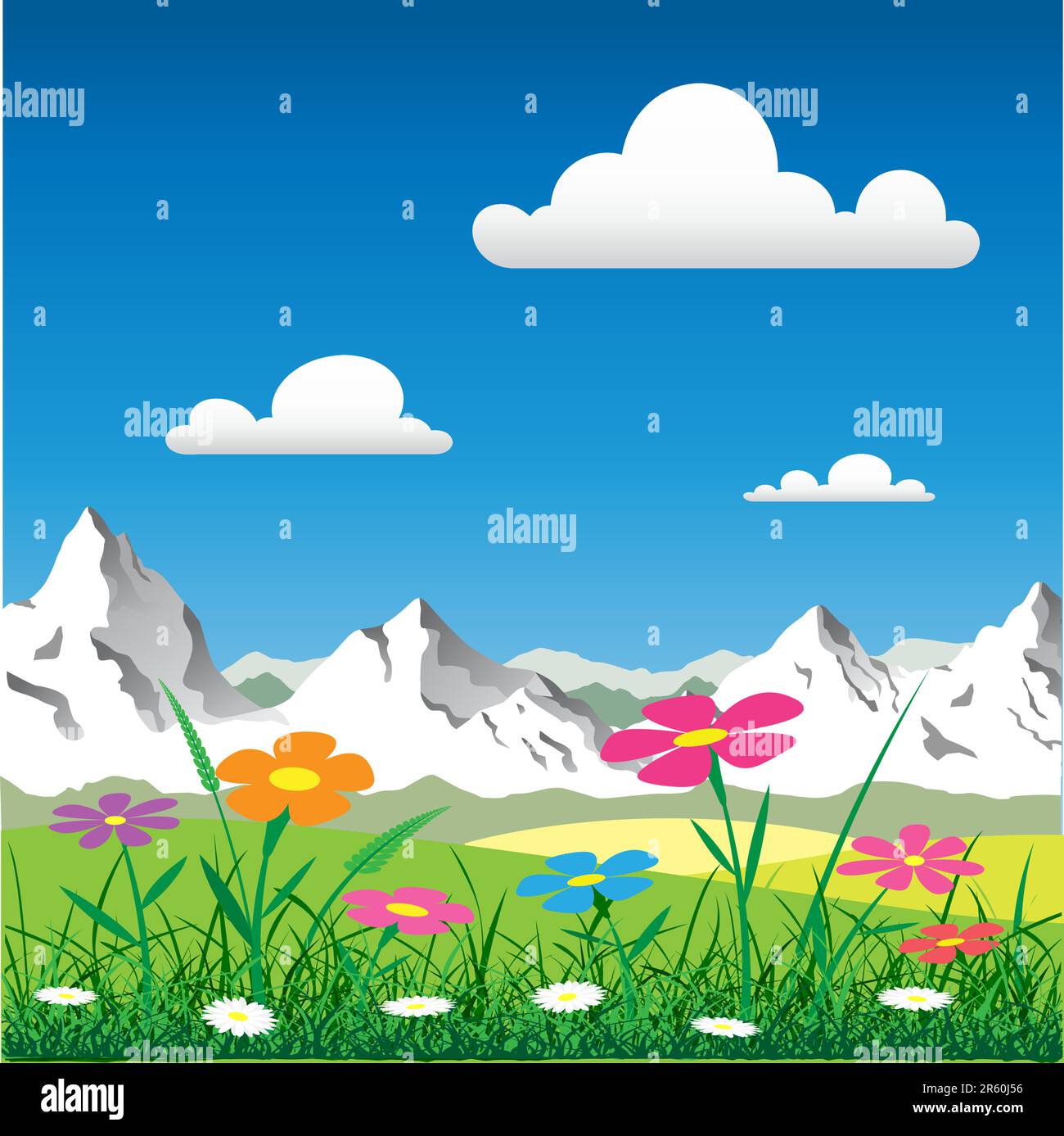 Mountain bloom Stock Vector Images - Alamy