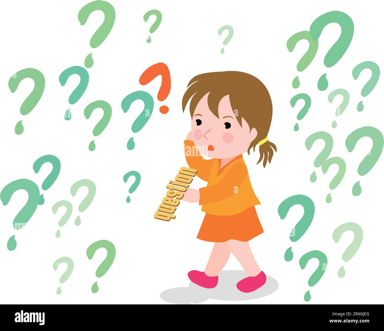 A girl thinking Stock Vector Image & Art - Alamy