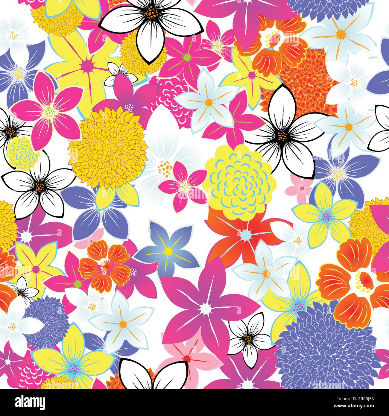 Seamless vector floral background. For easy making seamless pattern ...
