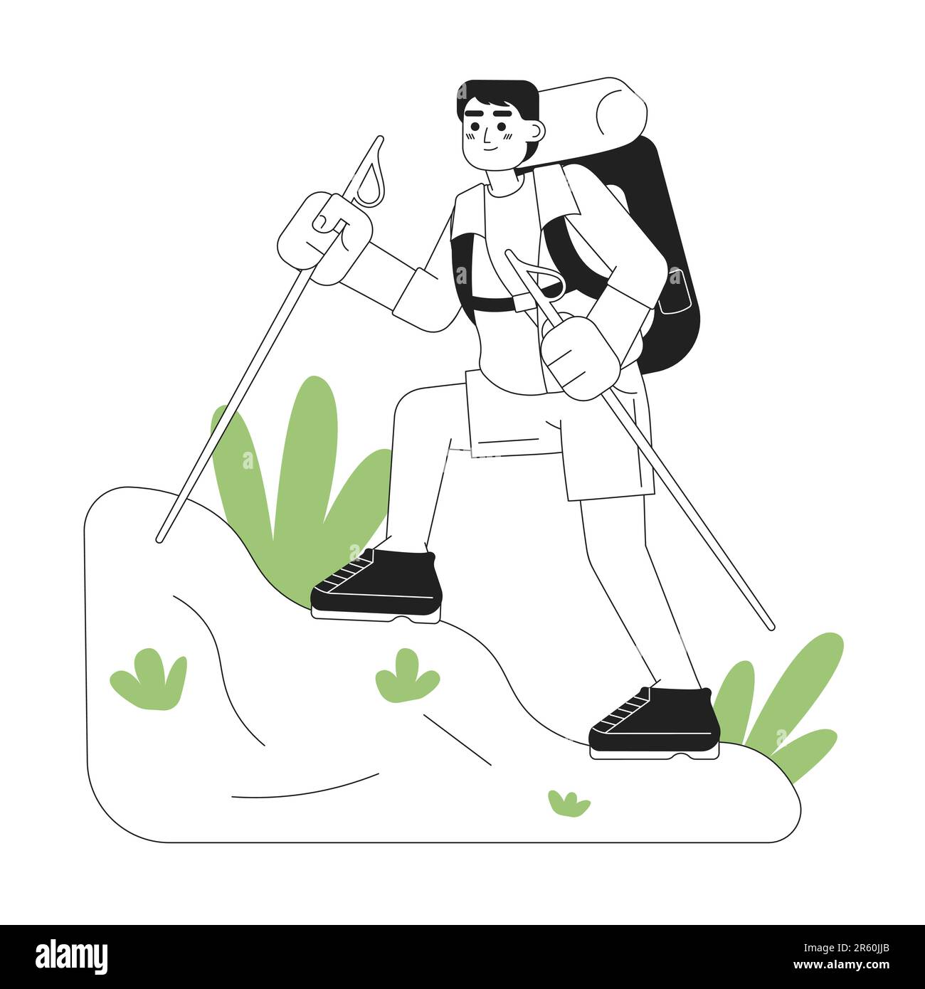 Asian trekking Stock Vector Images - Alamy