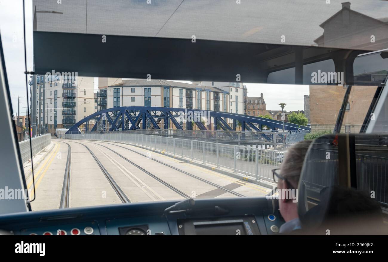 Edinburgh, Scotland, UK, 06 June 2023. Trams to Newhaven: After 3.5 years the extension to the ...