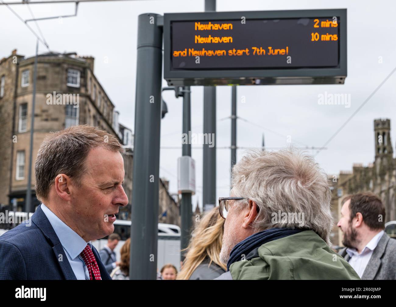 Edinburgh trams extension opens hi-res stock photography and images - Alamy