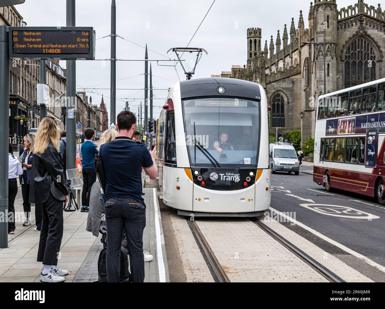 Edinburgh, Scotland, UK, 06 June 2023. Trams to Newhaven: After 3.5 years the extension to the ...