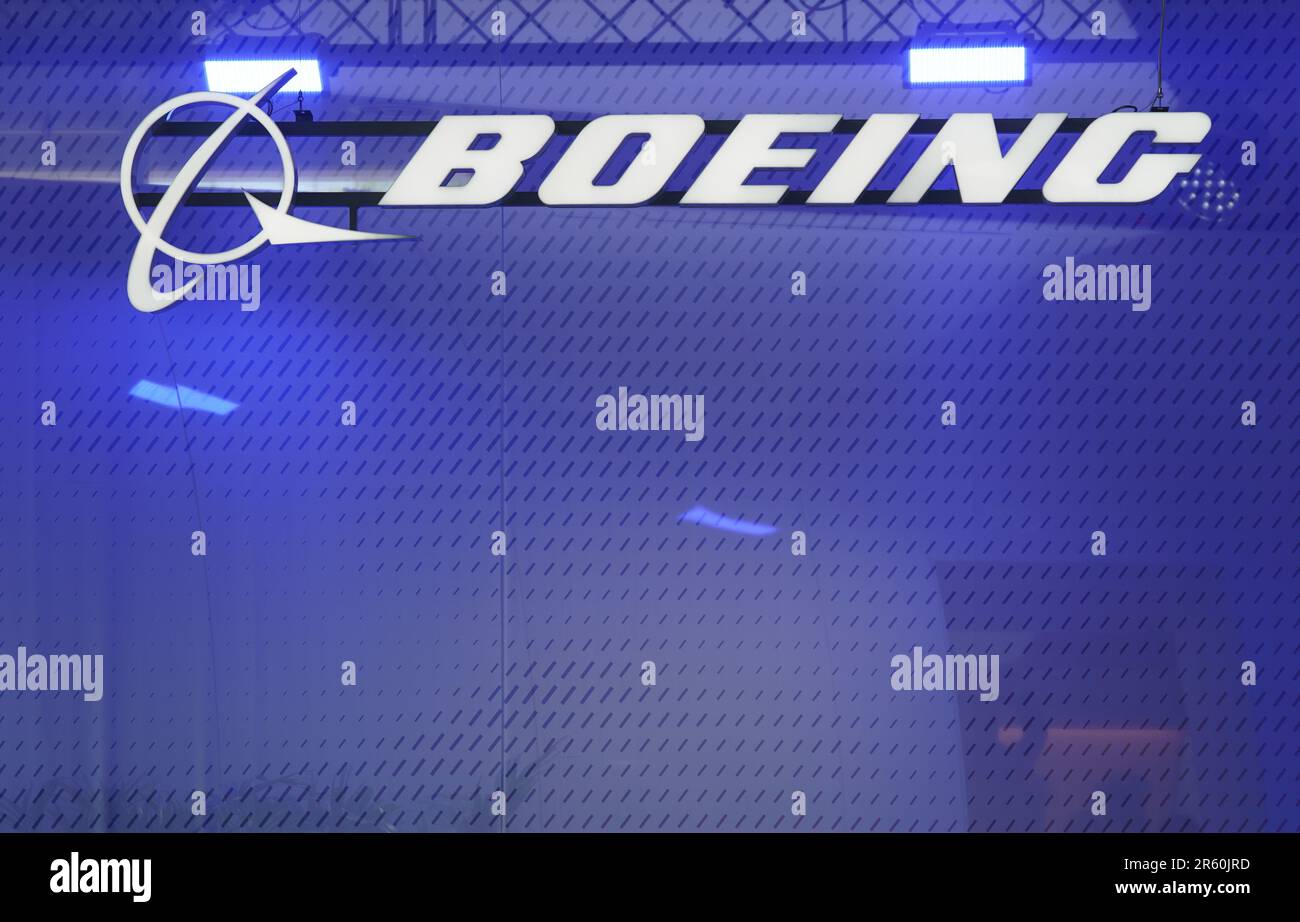 Hamburg, Germany. 06th June, 2023. The logo of aircraft manufacturer ...