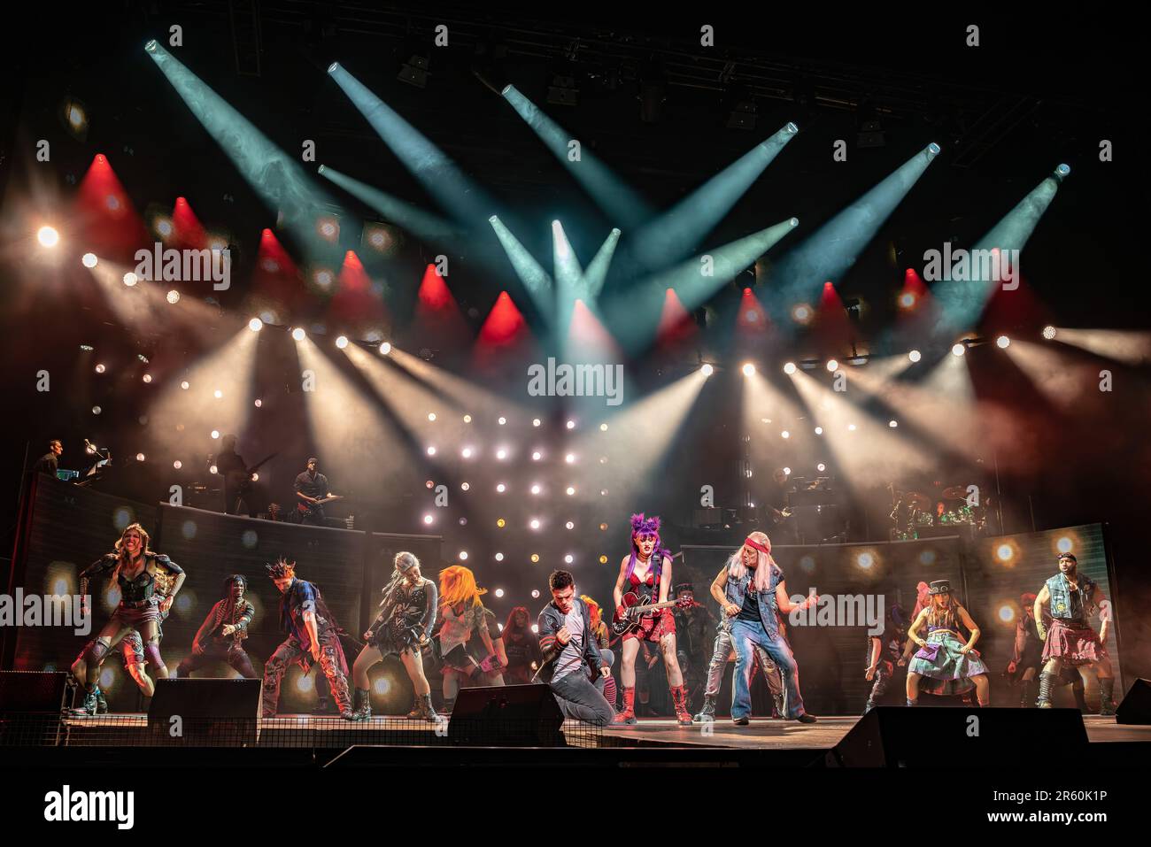 All cast in costumes including Ian Mcintosh, Ben Elton and Elena Skye ...