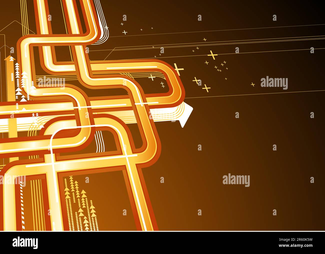 Vector illustration of brown abstract lines background made of a lot of ...