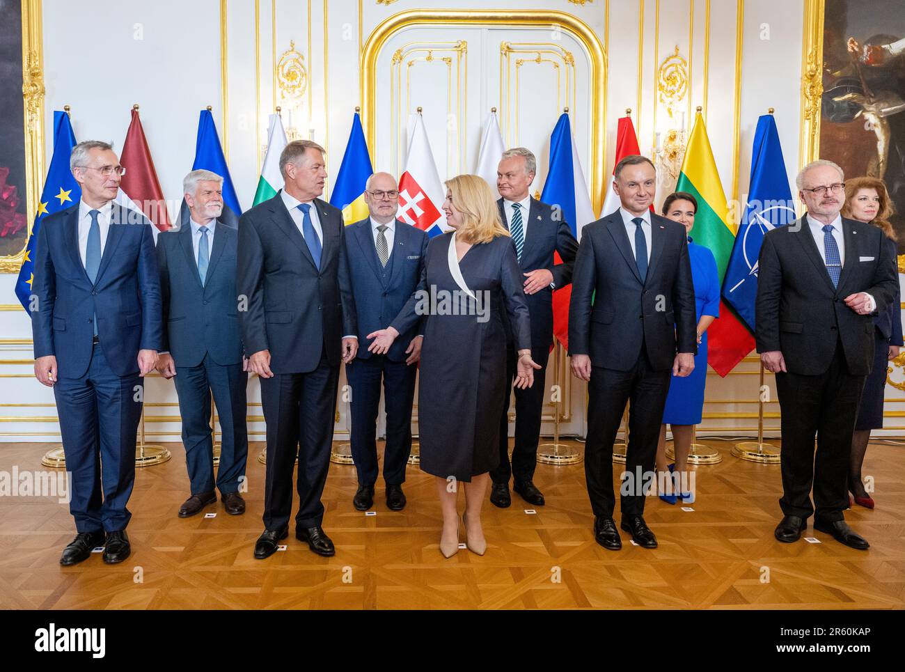 Bratislava, Slovakia. 06th June, 2023. Front left Secretary General of ...