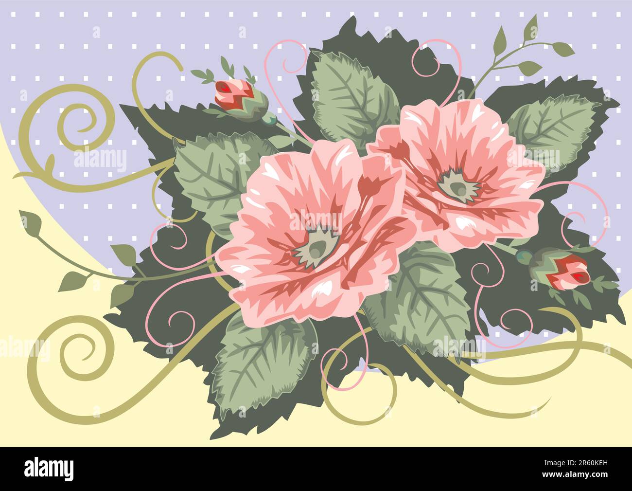 Vector floral retro elements Stock Vector Image & Art - Alamy