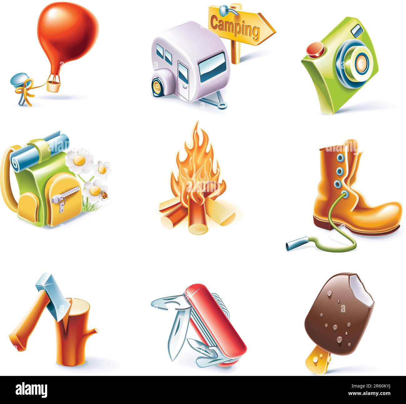 Detailed style set Stock Vector Images - Alamy