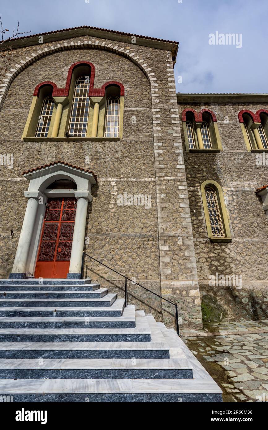 Steps and entrance. Meteora, Greece, majestic view from the famous ...