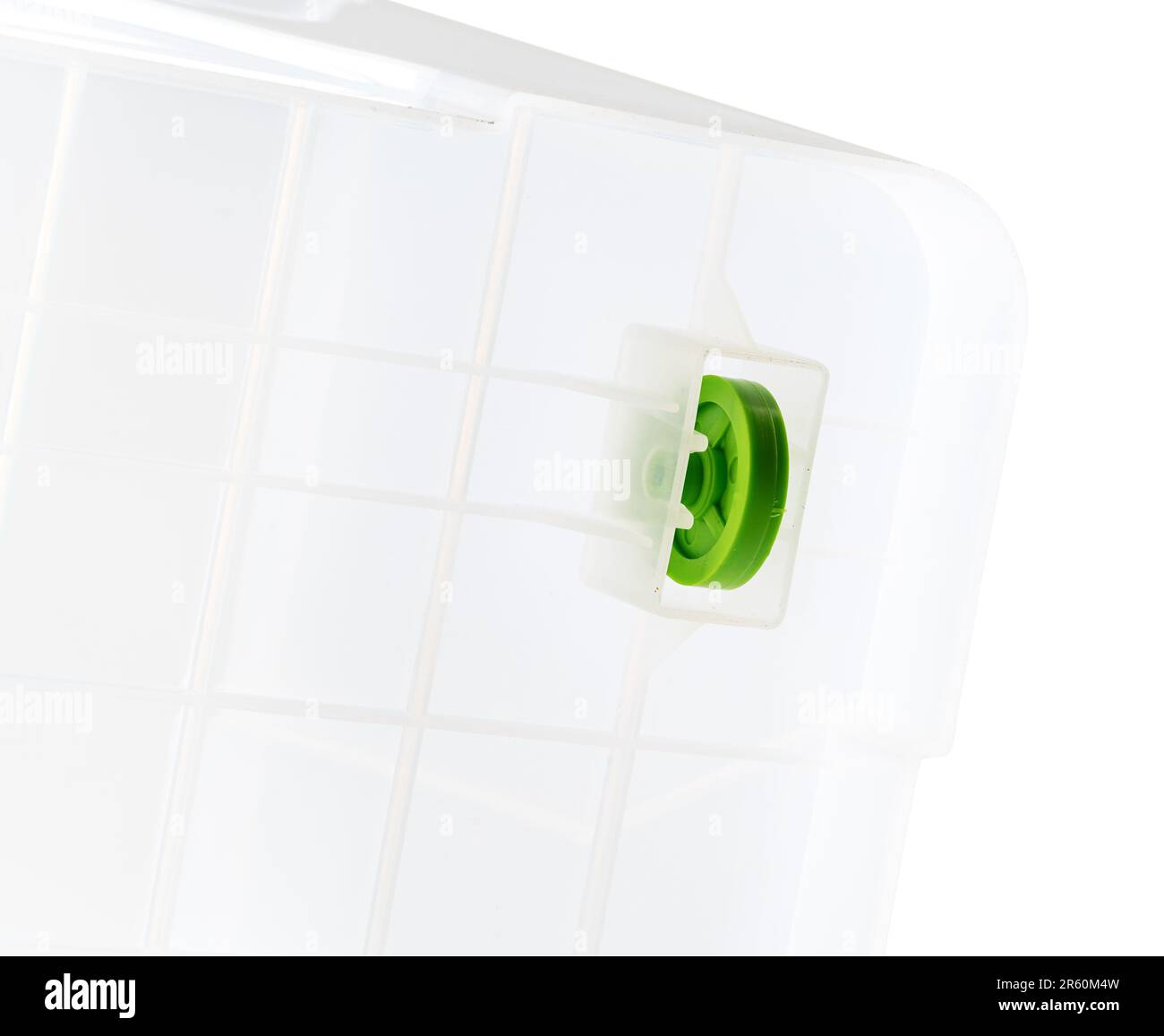 Transparent plastic box isolated on white background Stock Photo - Alamy