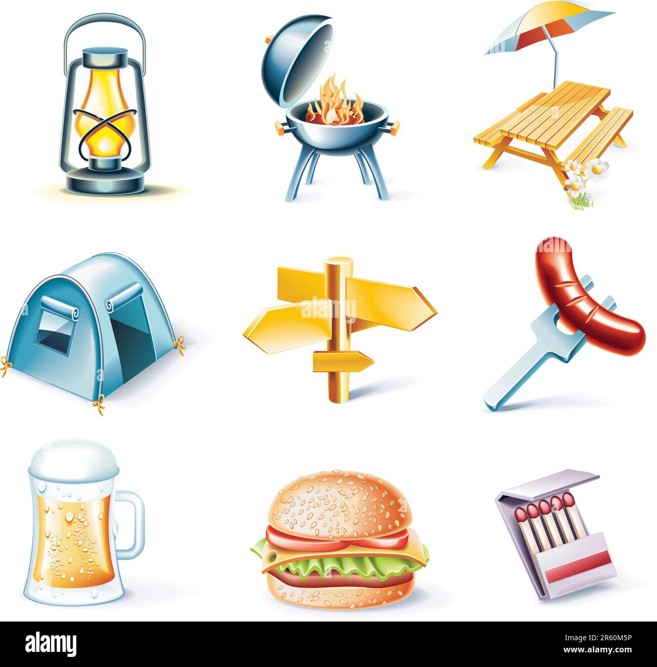 Set of highly detailed cartoon icons Stock Vector Image & Art - Alamy