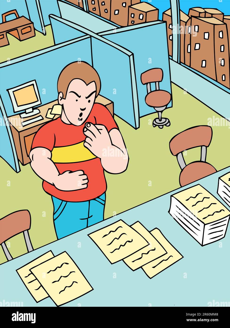 Office accident clipart Stock Vector Images - Alamy