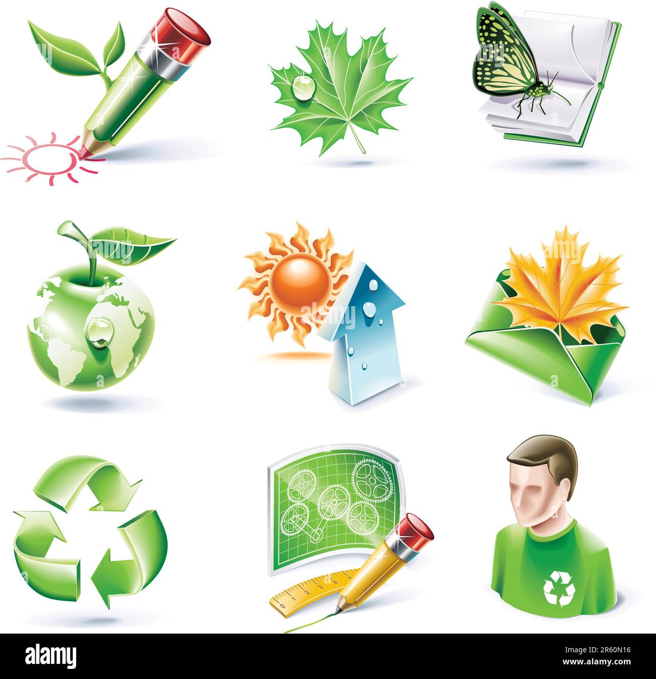 Set of highly detailed cartoon icons Stock Vector Image & Art - Alamy