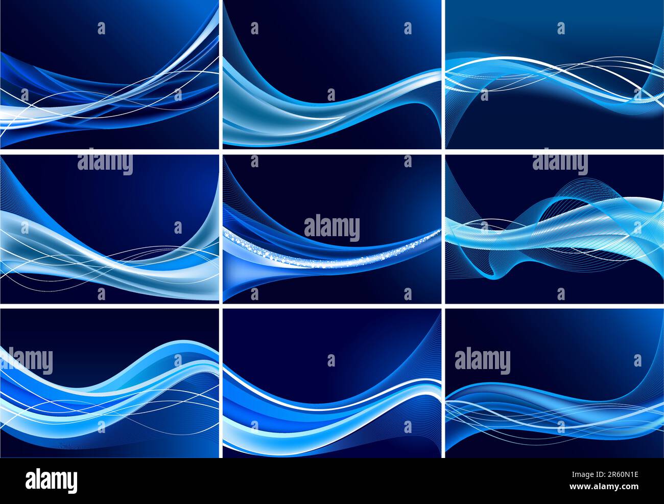 Set of abstract blue backgrounds vector Stock Vector Image & Art - Alamy