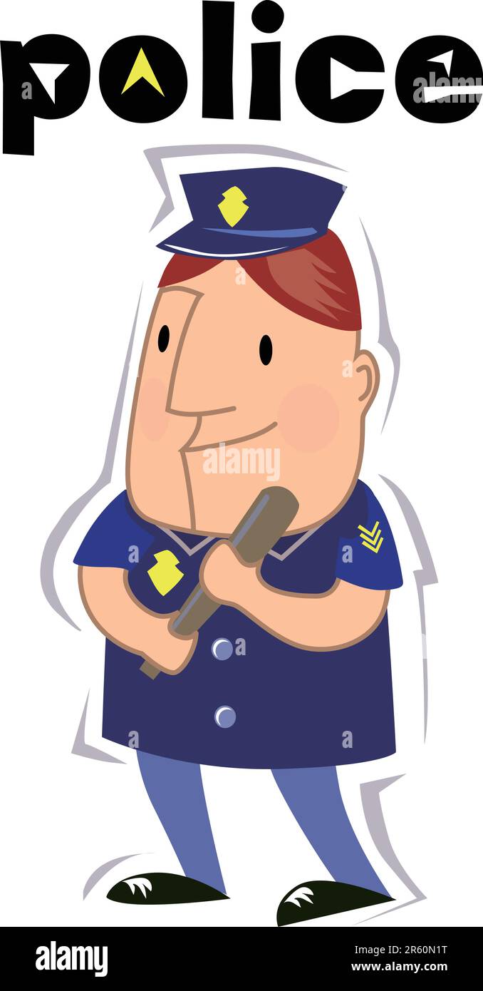 Man holding baton Stock Vector Images - Alamy