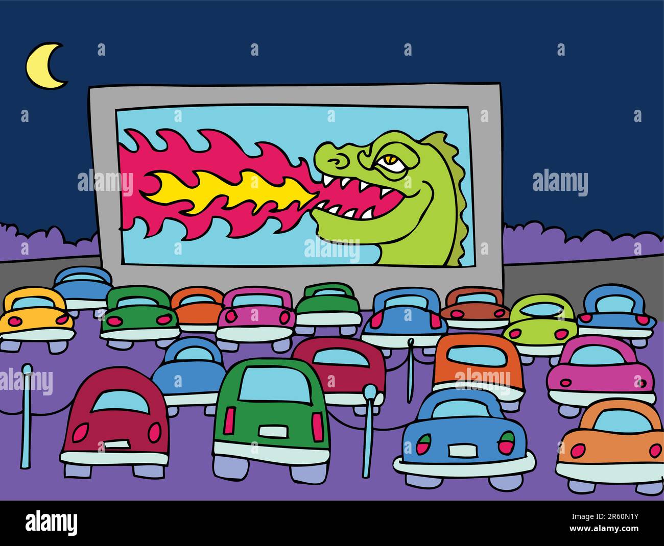 Car show outdoors Stock Vector Images - Alamy