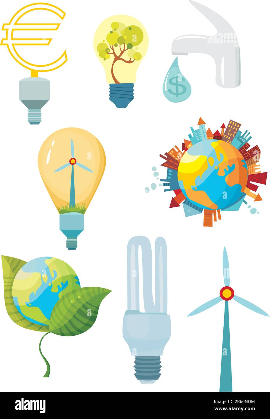 Multi tree vector set Cut Out Stock Images & Pictures - Alamy