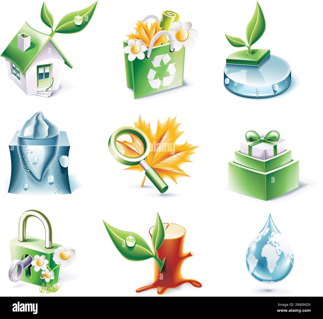 Set of highly detailed cartoon icons Stock Vector Image & Art - Alamy