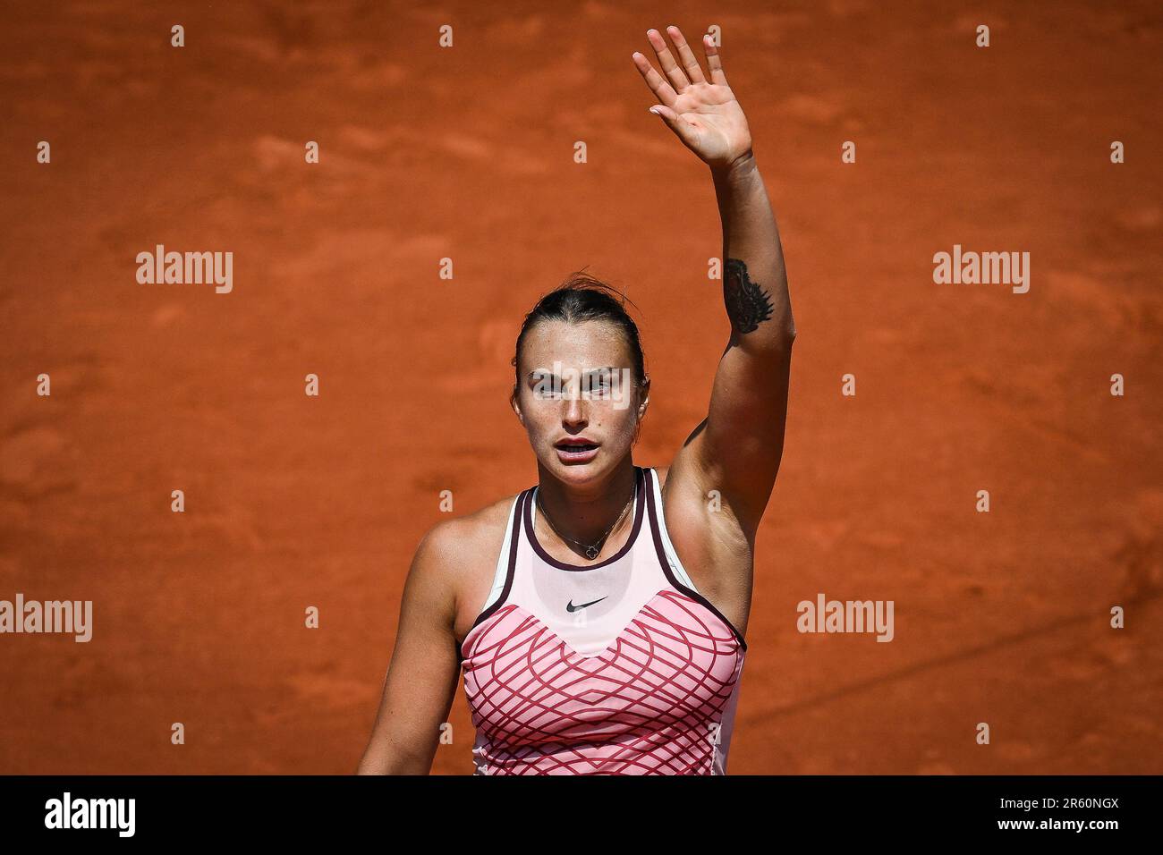 Paris, France. 06th June, 2023. Aryna SABALENKA of Belarus celebrates ...