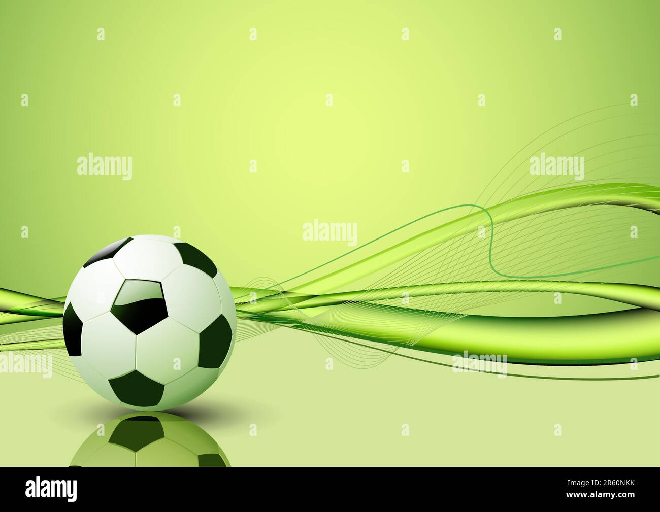 Vector illustration of green abstract lines background - composition of ...