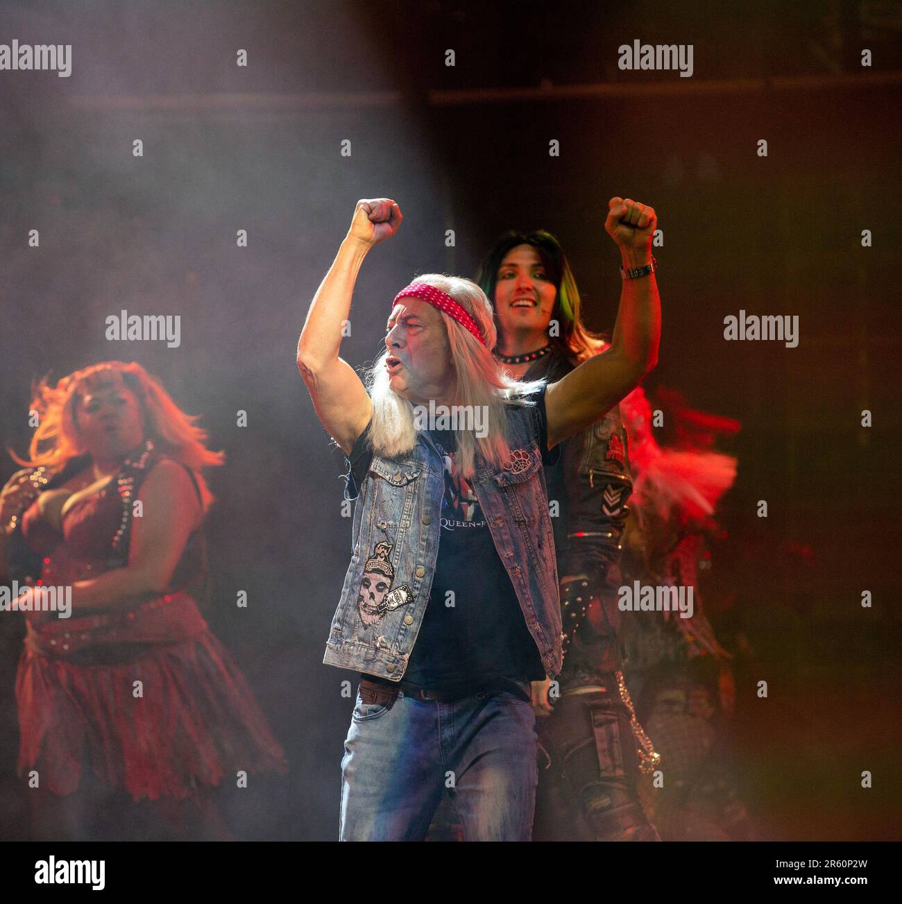 Ben Elton (The Rebel Leader) in WE WILL ROCK YOU at the London Coliseum ...